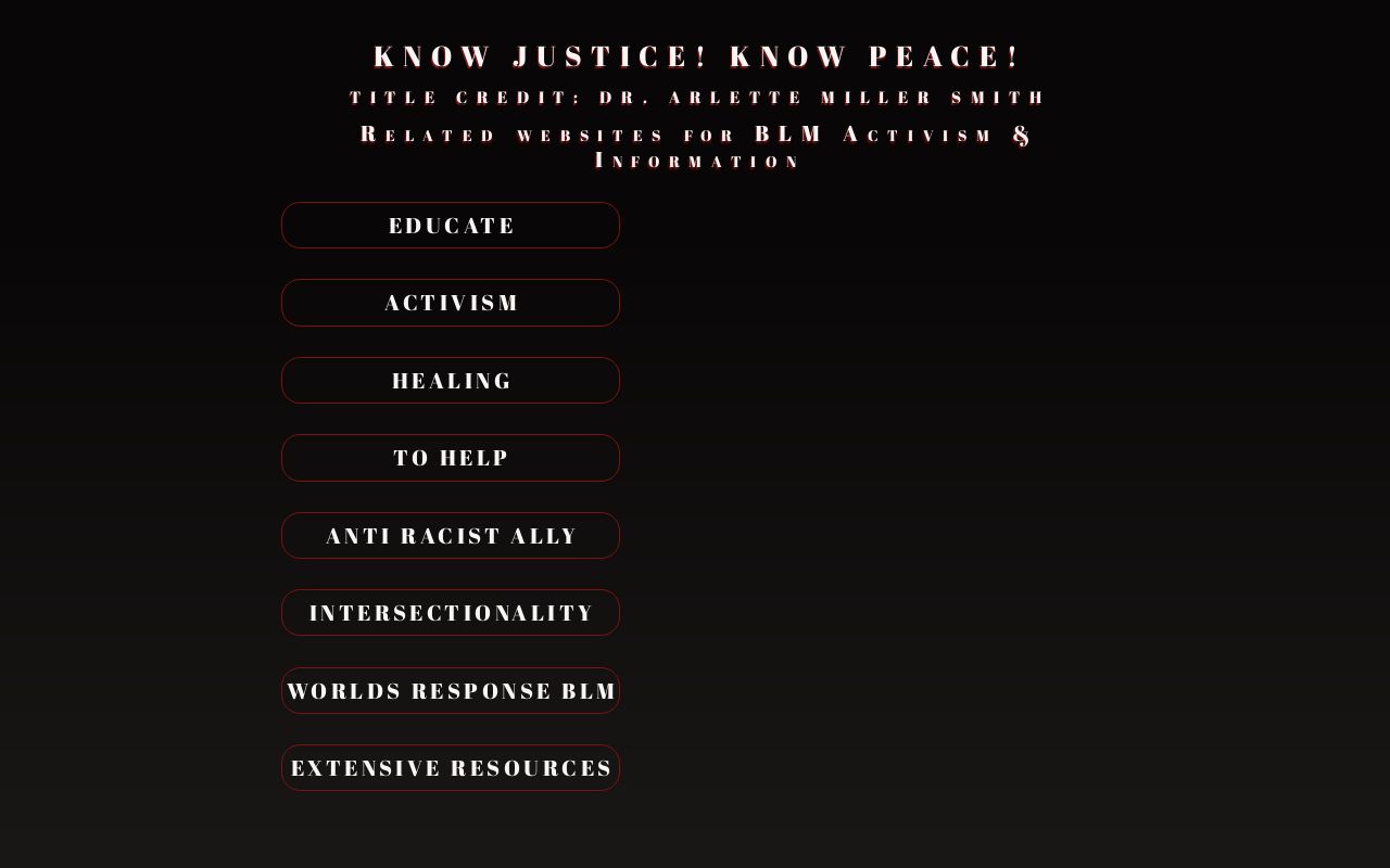 KNOW JUSTICE, KNOW PEACE!